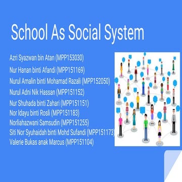 School as social system | PPTX