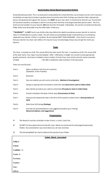 CSEC SBAs Social Studies Guide for 2025s | PPTX