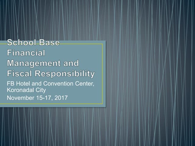 administration of school financing | PPT