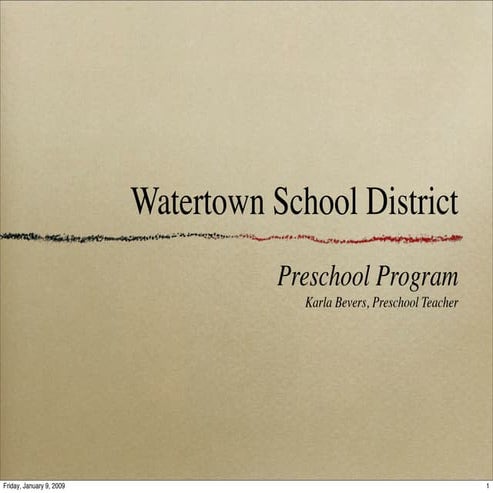 Preschool Schoolboard Presentation | PPT