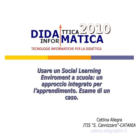 Schoolbook-Social network per la scuola superiore-Presentazione Didamatica-Allegra | PPT