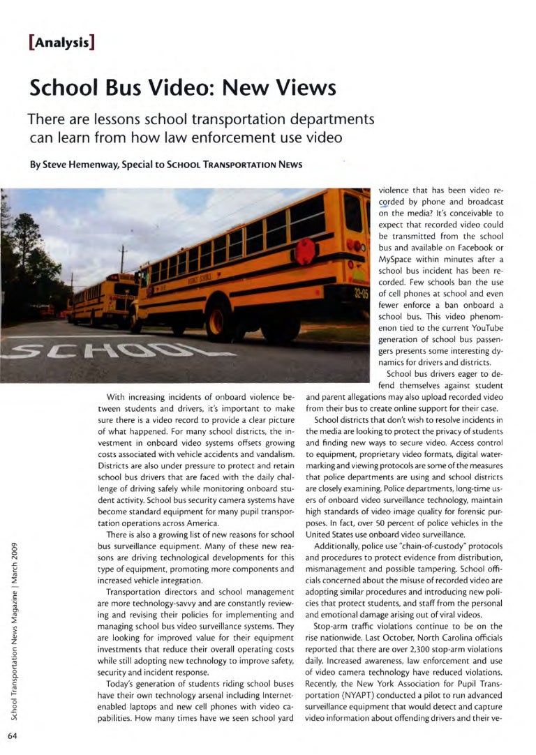 School Bus Camera - Future Views of Mobile Video Surveillance - STN N…