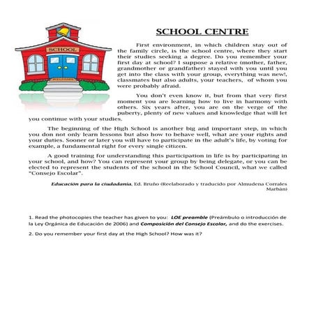 School centre | PDF