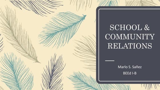 School community relationships | PPTX