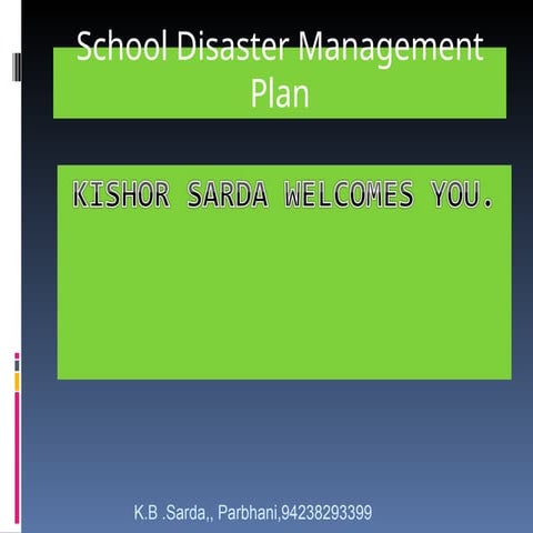School Disaster Management Planning!.ppt