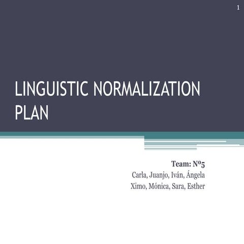 Linguistic Normalization Plan | PPT