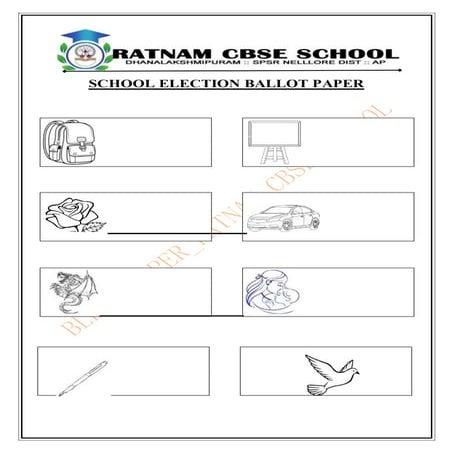 School election ballot paper sample | DOCX