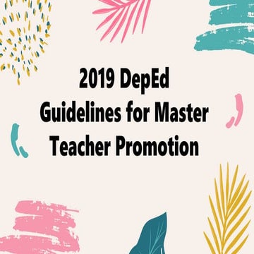 DepED Master Teacher I and II | PPT