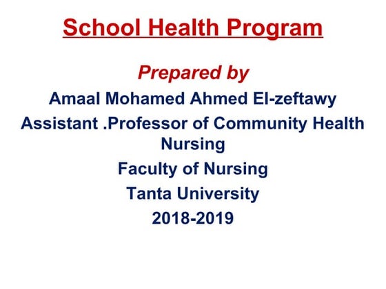 Coordinated school health program | PDF | Professional School ...