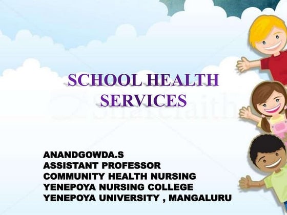 School health service ppt | PPTX | Children\'s Health | Healthy Living
