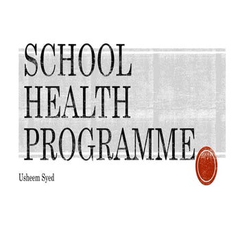 School health services | PPT