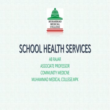 School health services | PPTX