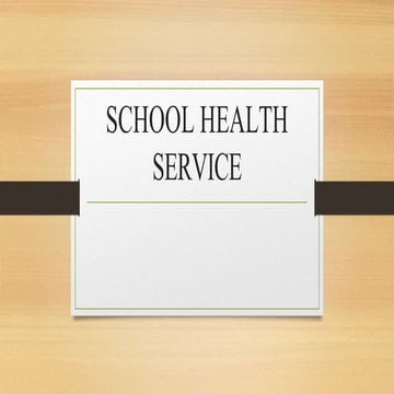 School health services | PPTX