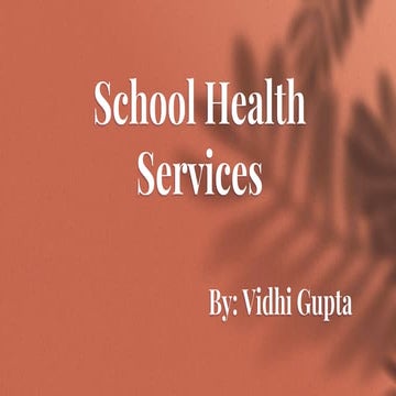 School health services | PPTX