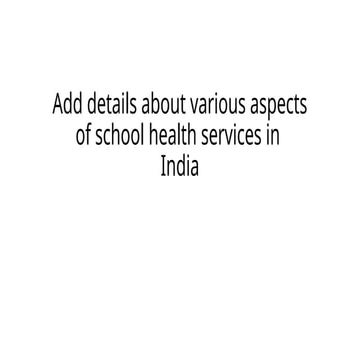 School health program | PPTX