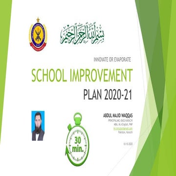 School improvement plan 2020 21 | PPTX