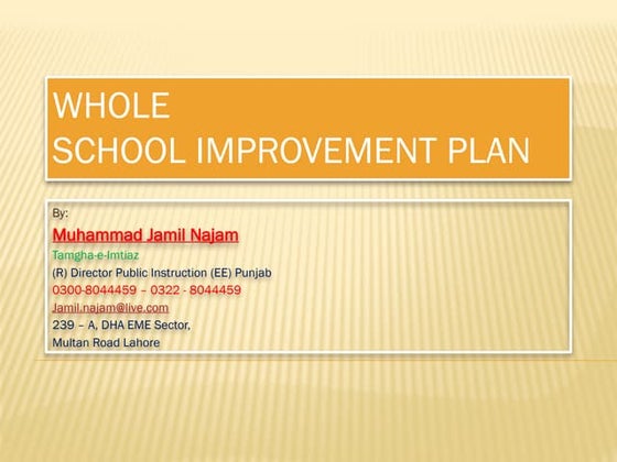 School Development Plan (SDP) - ppt | PPTX | Professional School ...