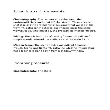 Short film Analysis | DOCX