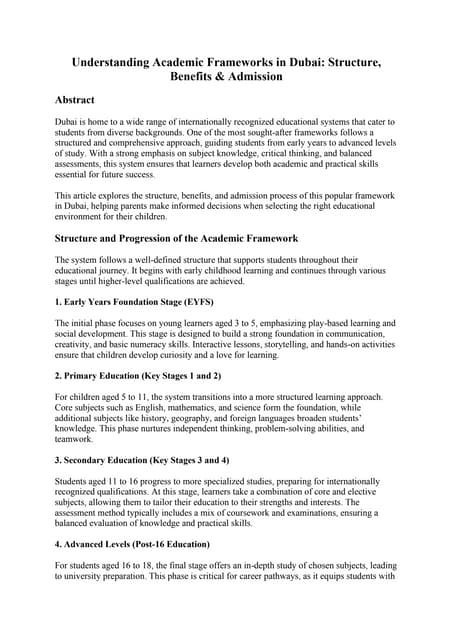 Understanding the UK Curriculum: A Guide to Education Structure, Key ...