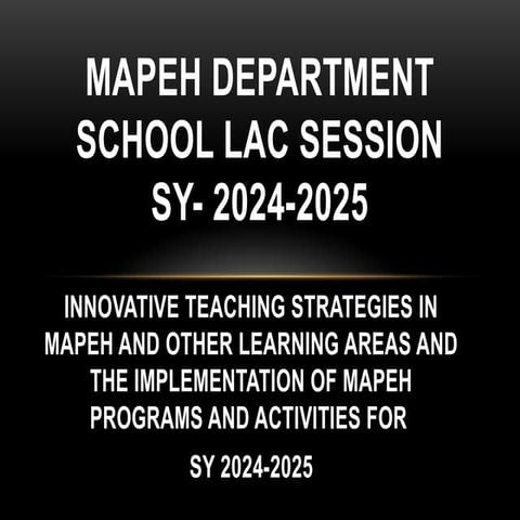 SCHOOL LAC SESSION for teachers and students | PPTX