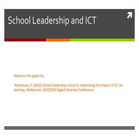 School leadership and ict (week 1) | PPTX