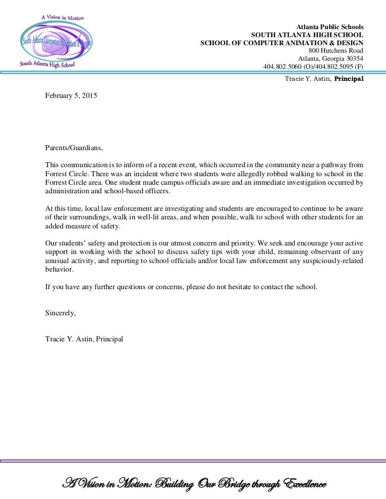 School Letterhead Official Notification student Safety school-letterhead-official-notification-student-safety