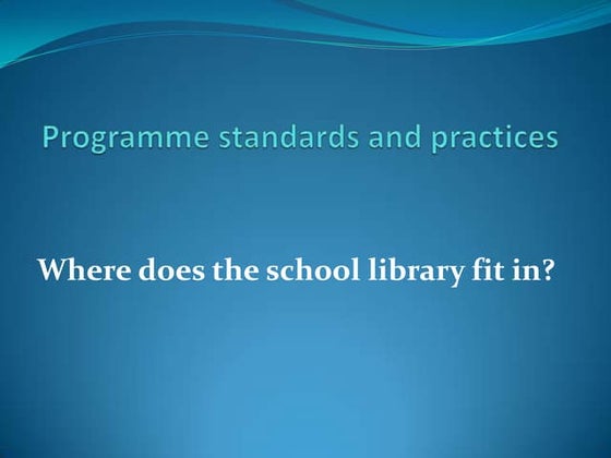 Standards for philippine libraries school library media centers | PPT ...