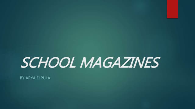 School magazine | PPTX