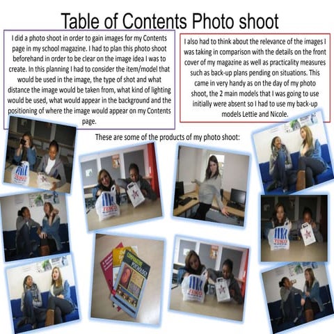 School magazine contents page | PPTX
