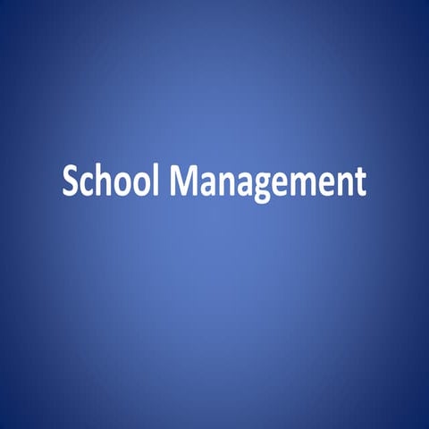 School management | PPTX