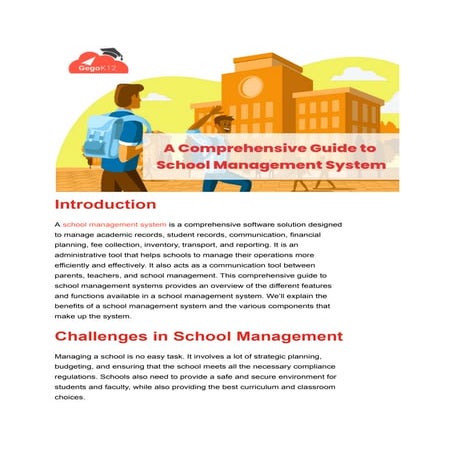 A Comprehensive Guide to School Management System | PDF