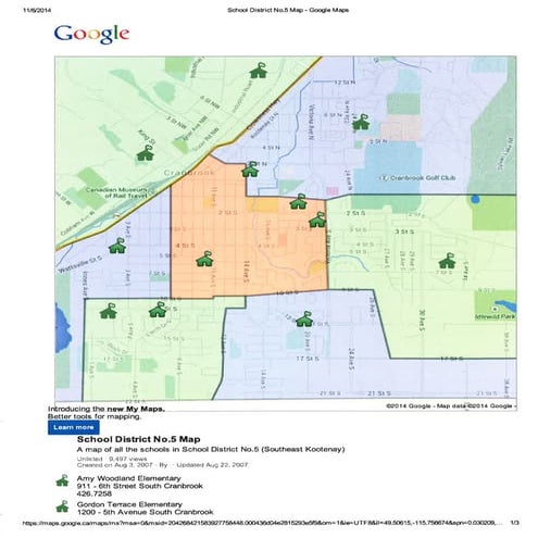 School map Cranbrook | PDF
