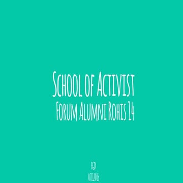 School of Activist Learning to be a Leader | PDF