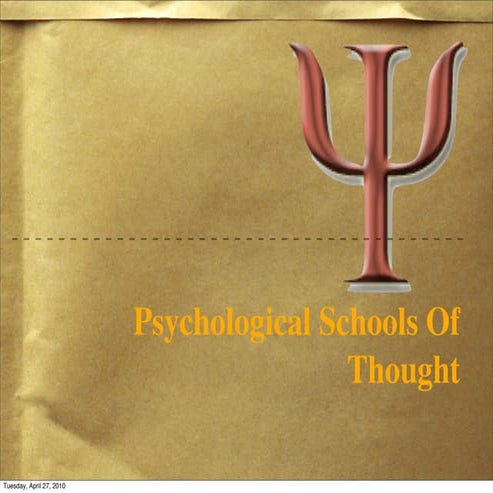 School of thoughts in psychology | PPTX