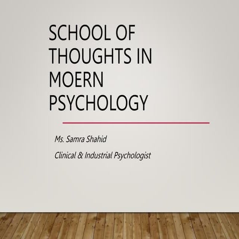 School of Thoughts in the Psychology.pptx