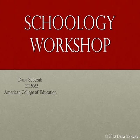 Schoology Workshop Presentation Pdf