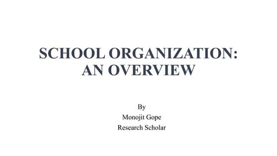 School Organization | PPT