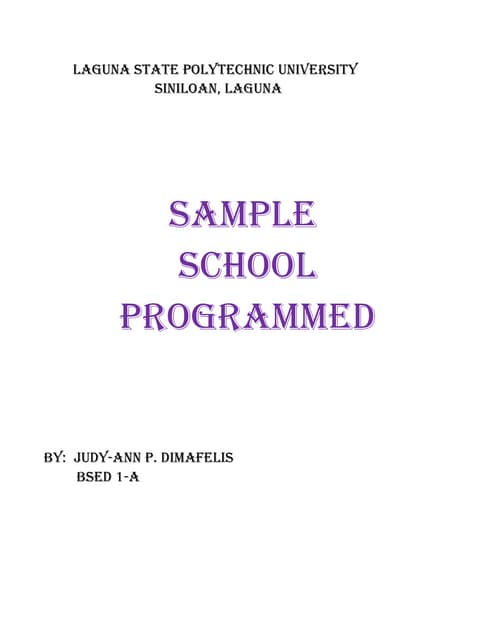 school programme | DOC