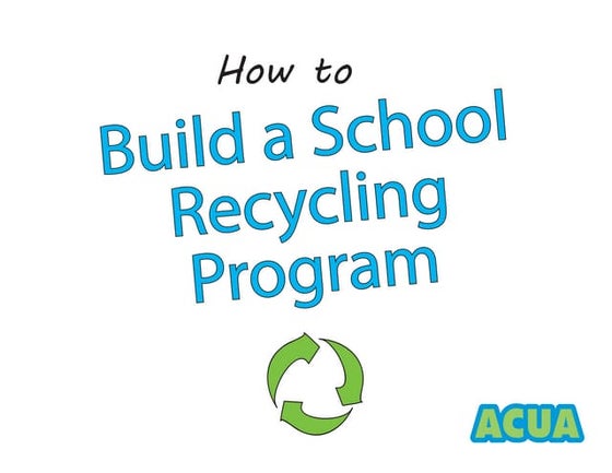 Poster - Recycling in Schools | PPT
