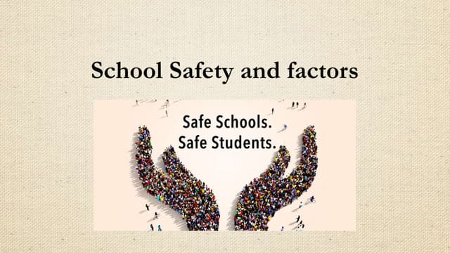 Student Safety and School Security | PPTX