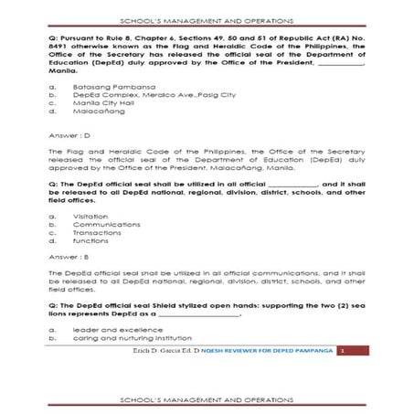 Schools management and operations | PDF