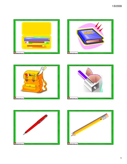 School Flashcards | PPT