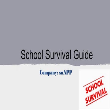 School survival presentation | PPT