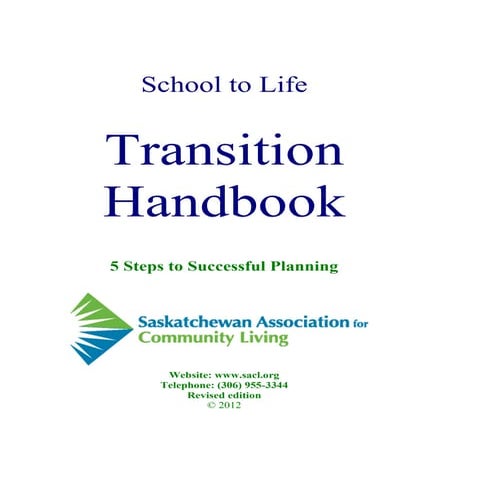 School to life transition handbook 2012 | PDF