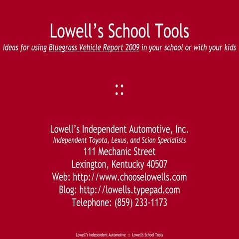 School Tools 2009 | PPT