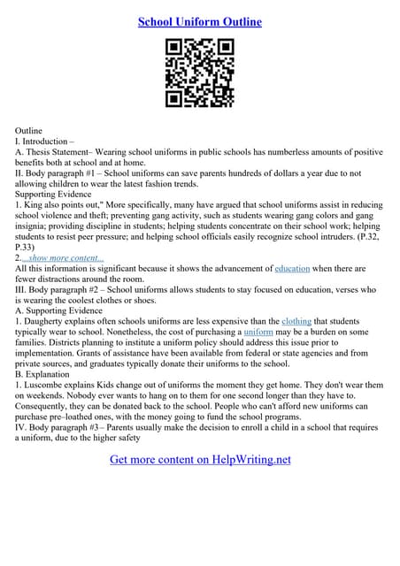 Essay School Uniforms | PDF