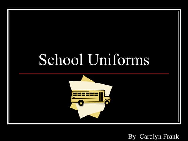 High school uniform | PPTX