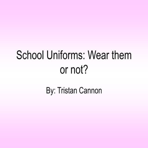 School Uniforms.ppt