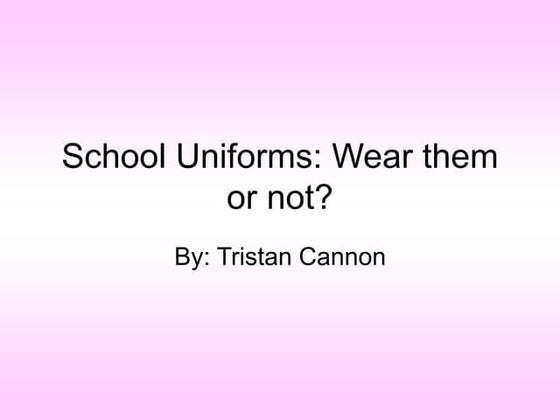 Project "Cool school uniform" | PPT