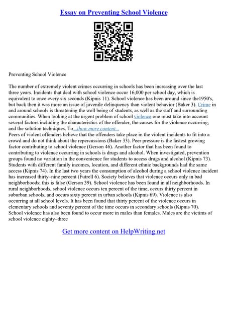 School Violence | PDF